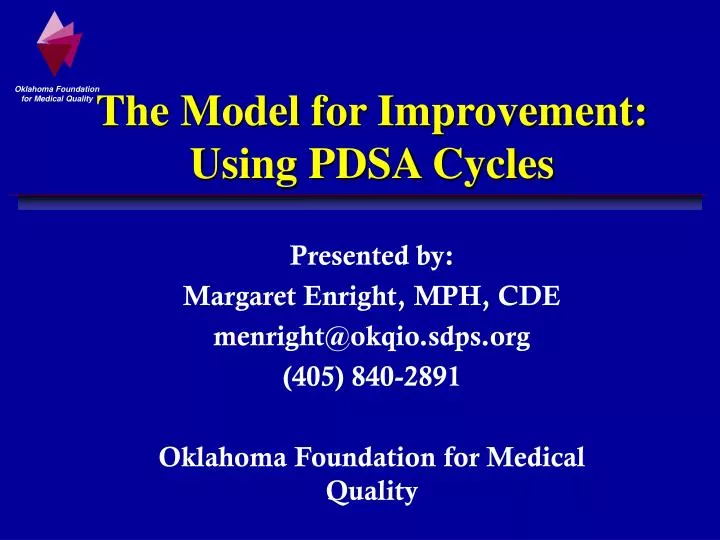 PPT - The Model for Improvement: Using PDSA Cycles PowerPoint ...
