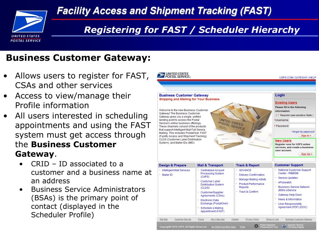 PPT - Facility Access and Shipment Tracking (FAST) – Overview ...