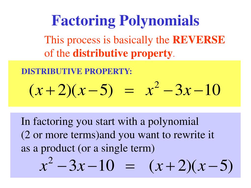 PPT Factoring Polynomials PowerPoint Presentation Free Download ID 