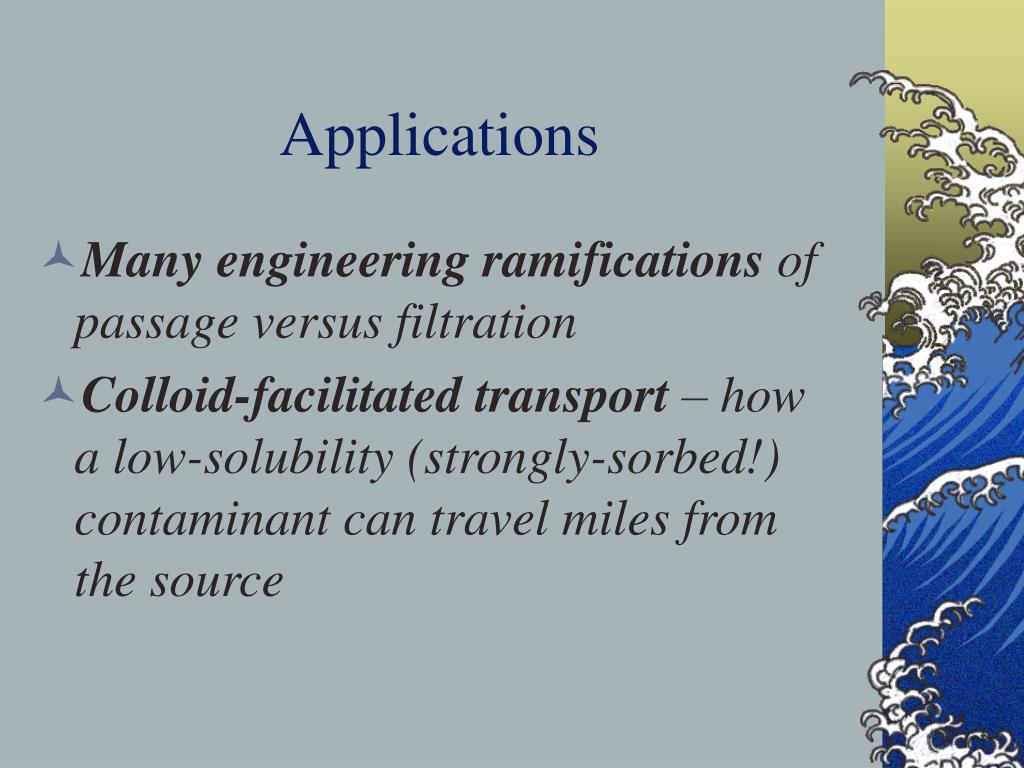 PPT - Colloid Transport and Colloid-Facilitated Transport in ...