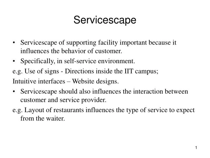 PPT - Servicescape PowerPoint Presentation, free download - ID:326378