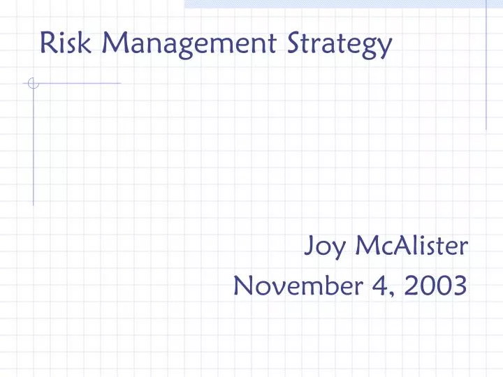 PPT - Risk Management Strategy PowerPoint Presentation, free download ...