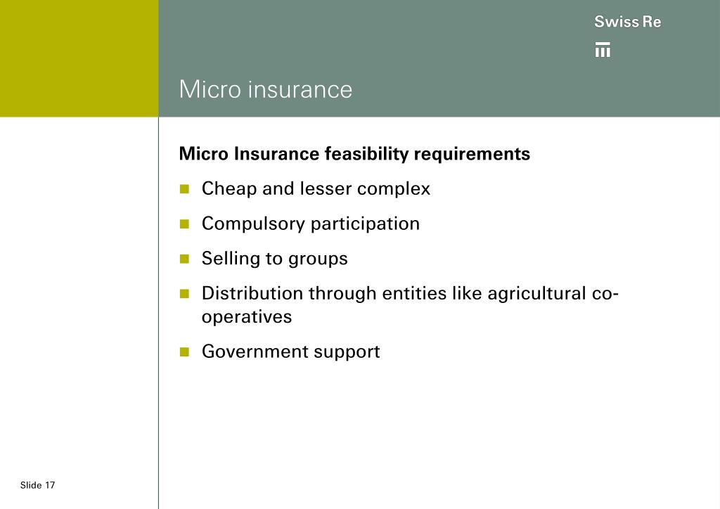 PPT - Insurance options in facilitating risk management in agriculture ...