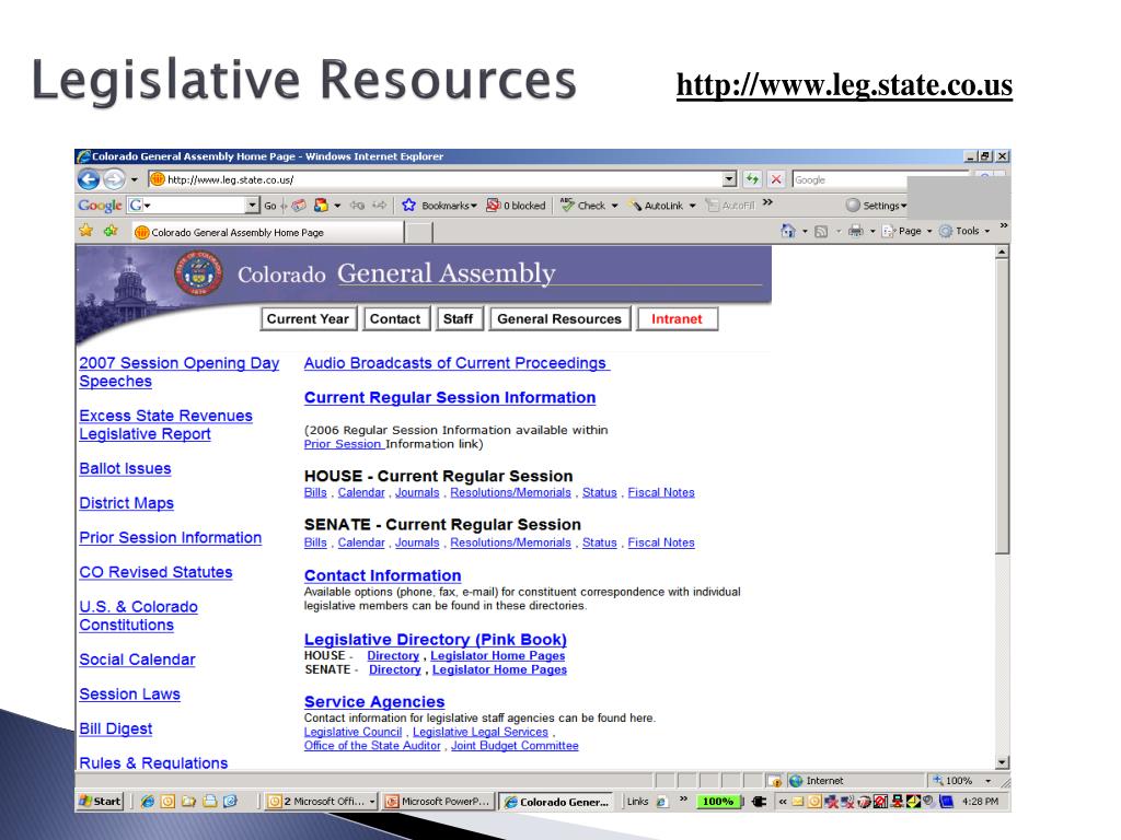 PPT - Legislative Day at the Church! Colorado State Association of ...
