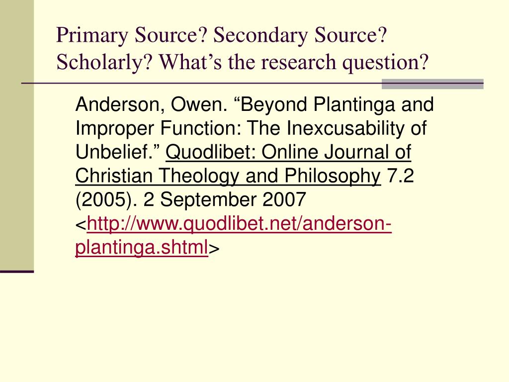 PPT - Primary, Secondary, and Scholarly Sources PowerPoint Presentation ... PPT - Primary, Secondary, and Scholarly Sources PowerPoint Presentation ...