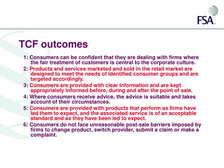 PPT - Treating Customers Fairly - the challenge for financial services ...