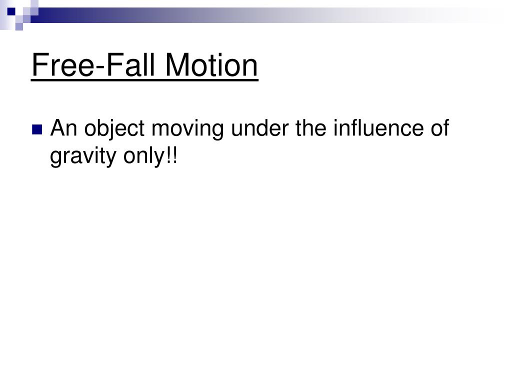 PPT Free Fall Motion PowerPoint Presentation Free Download ID 327011