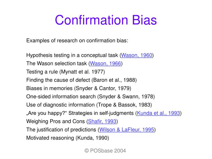 PPT - Confirmation Bias PowerPoint Presentation - ID:327398