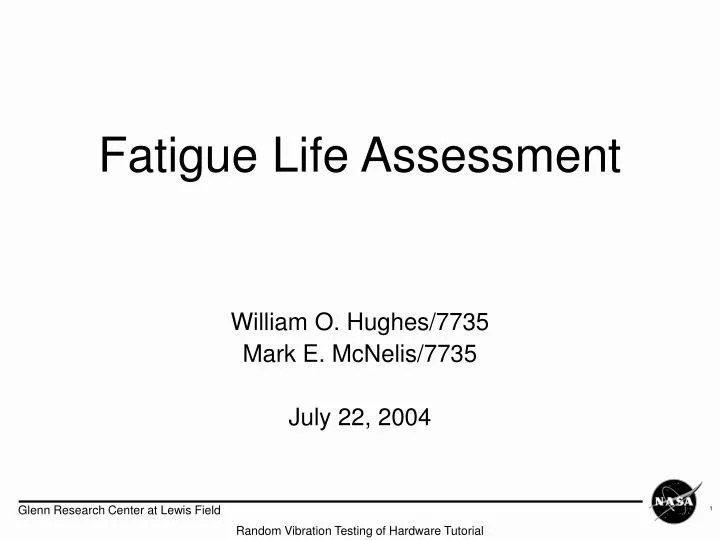 PPT - Fatigue Life Assessment PowerPoint Presentation, free download ...
