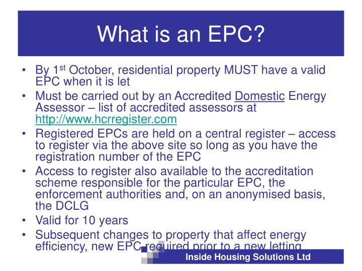 PPT - Energy Performance Certificates: The Basics PowerPoint ...