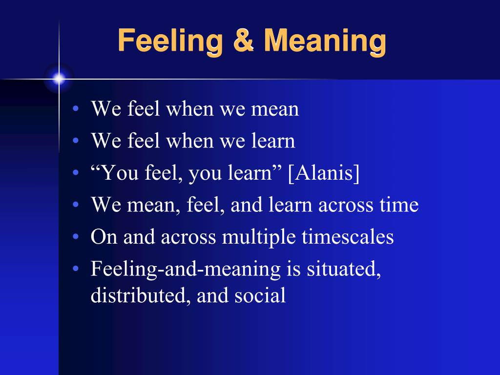 PPT Meaning Feeling PowerPoint Presentation Free Download ID 329269