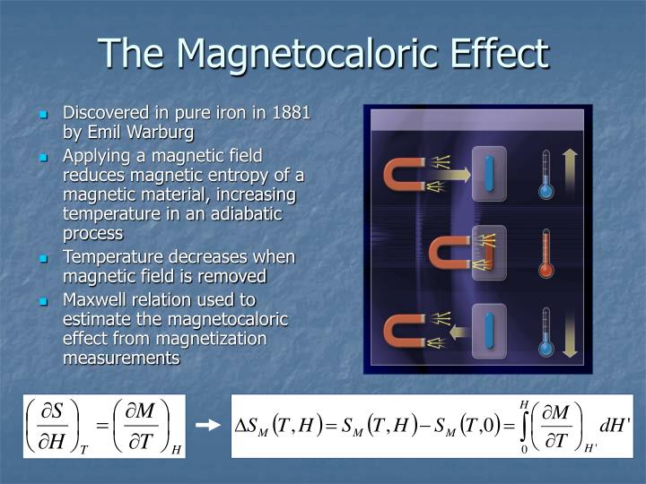 PPT - The magnetocaloric effect of ferromagnetic manganites: modeling ...