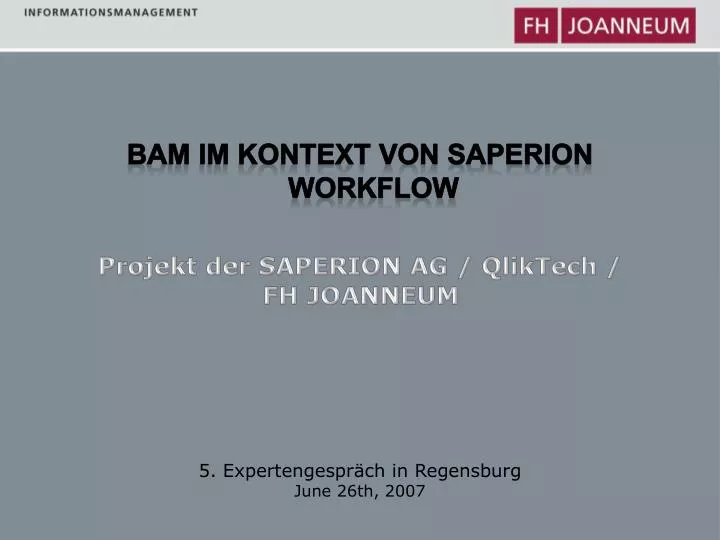 PPT - BAM im Kontext von Saperion Workflow PowerPoint Presentation ...