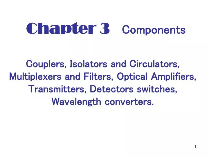 PPT - Chapter 3 Components PowerPoint Presentation, free download - ID ...