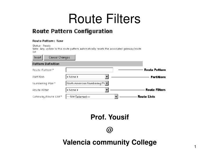 PPT - Route Filters PowerPoint Presentation, free download - ID:331679