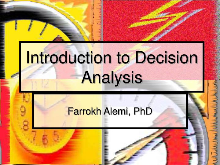 PPT - Introduction to Decision Analysis PowerPoint Presentation, free ...