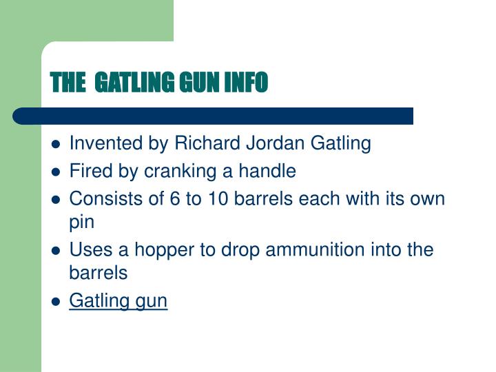 PPT - THE MACHINE GUN PowerPoint Presentation - ID:332282