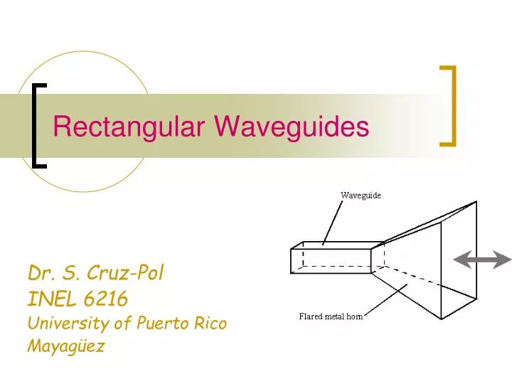 PPT - Rectangular Waveguides PowerPoint Presentation, free download - ID:332726