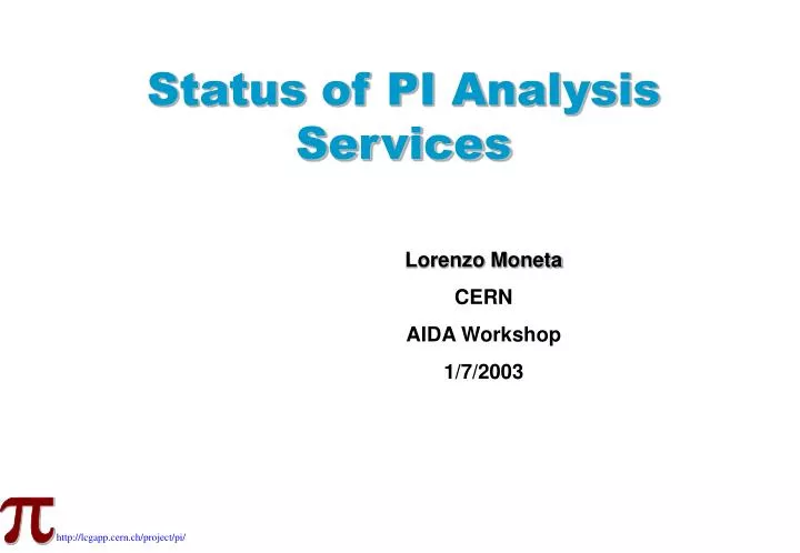 PPT - Status of PI Analysis Services PowerPoint Presentation, free ...