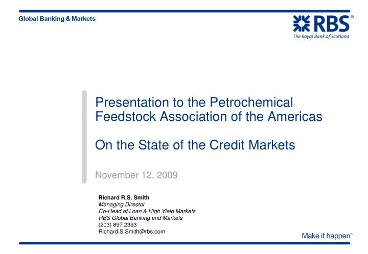 PPT - Presentation to the Petrochemical Feedstock Association of the ...