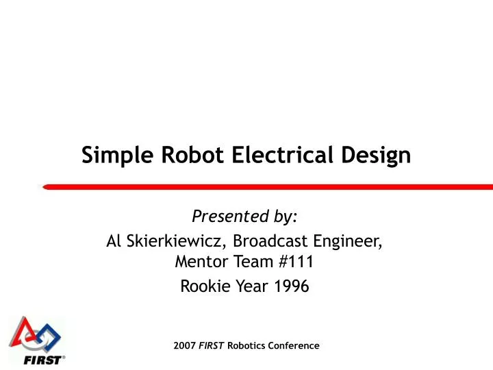 PPT - Simple Robot Electrical Design PowerPoint Presentation, free ...