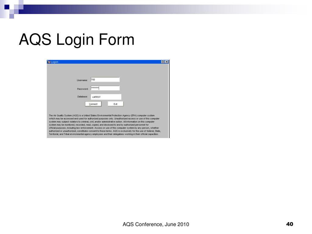 PPT - AQS Introductory Course for New Users – Retrievals PowerPoint ...