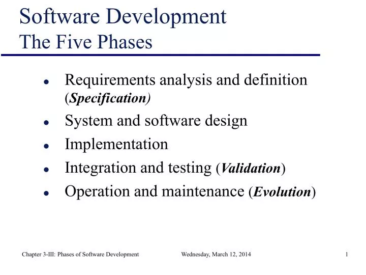 PPT - Software Development The Five Phases PowerPoint Presentation ...