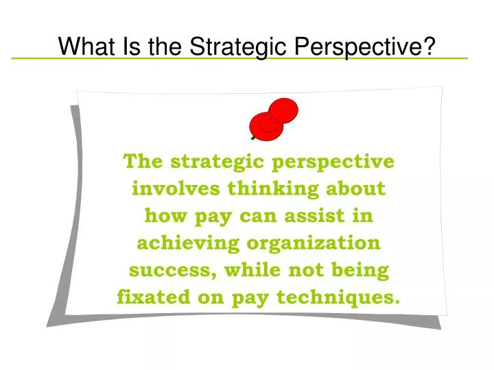 PPT - What Is the Strategic Perspective? PowerPoint Presentation, free ...