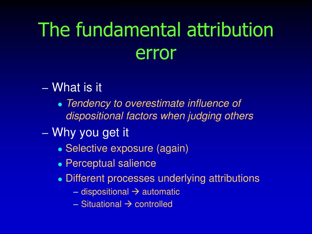 PPT The Fundamental Attribution Error PowerPoint Presentation Free PPT The Fundamental Attribution Error PowerPoint Presentation Free