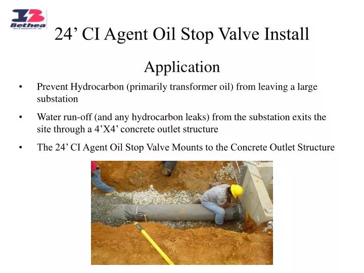 PPT - 24’ CI Agent Oil Stop Valve Install PowerPoint Presentation, free ...