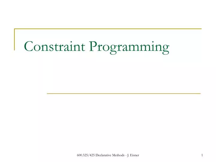 PPT - Constraint Programming PowerPoint Presentation, free download ... PPT - Constraint Programming PowerPoint Presentation, free download ...