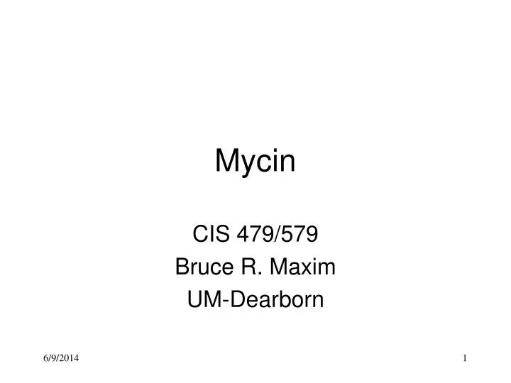 Ppt Mycin Powerpoint Presentation Free Download Id 335240
