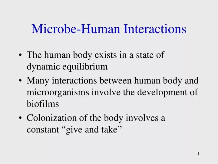 PPT - Microbe-Human Interactions PowerPoint Presentation, free download ...