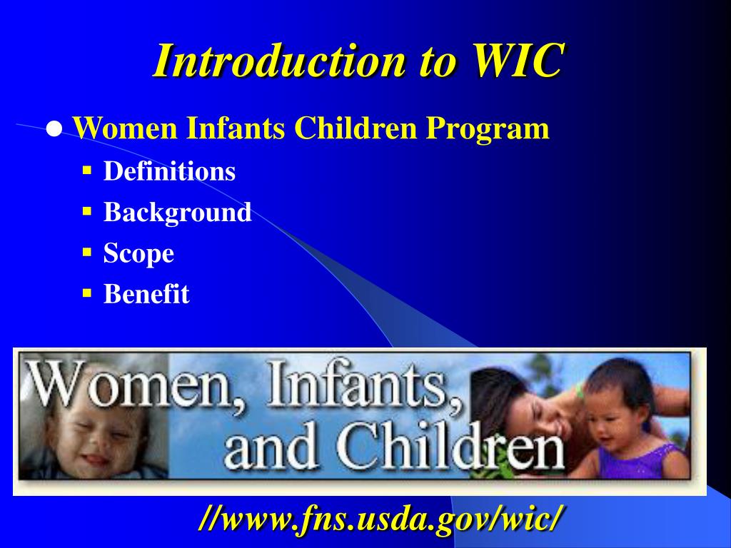 PPT - OSU-Tulsa WIC Program Yesenia Gomez NSCI 5373 December , 5 2002 ...
