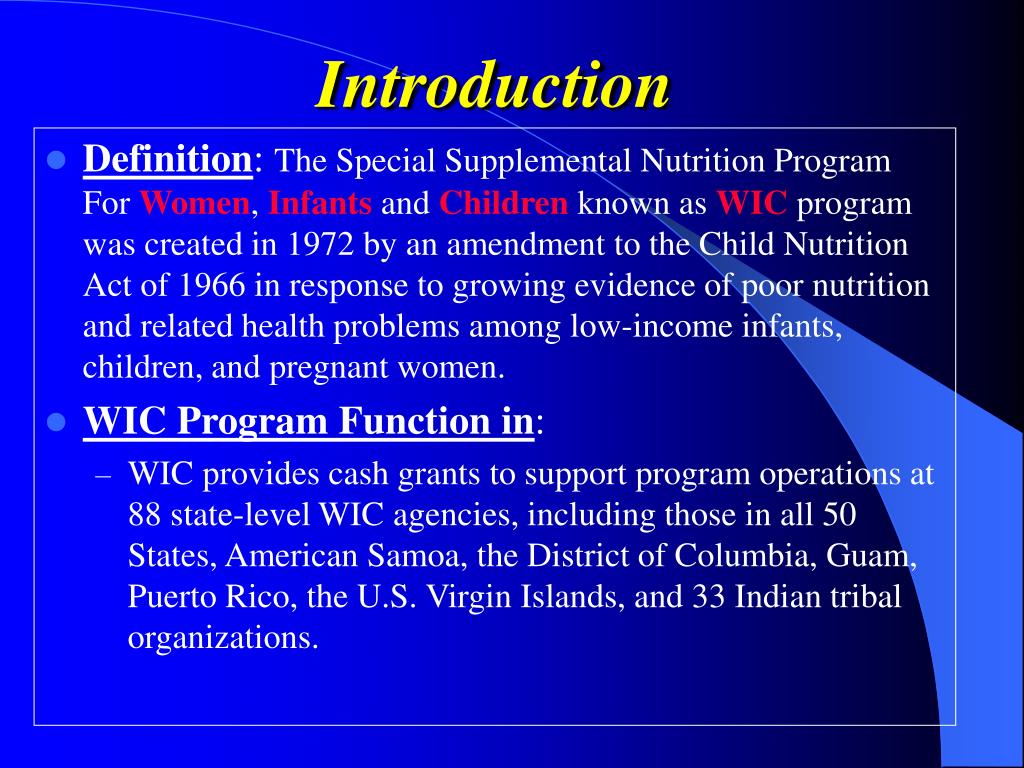 PPT - OSU-Tulsa WIC Program Yesenia Gomez NSCI 5373 December , 5 2002 ...