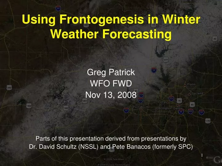 PPT - Using Frontogenesis in Winter Weather Forecasting PowerPoint ...
