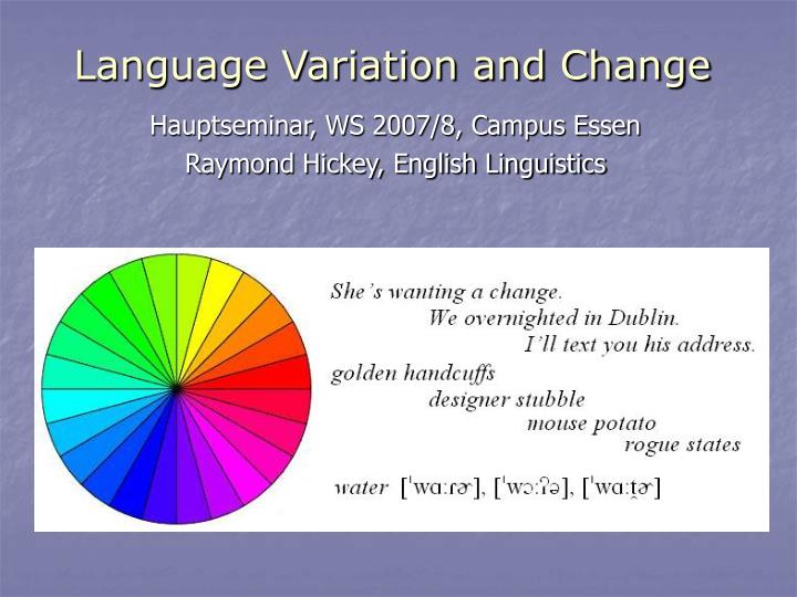 PPT Language Variation And Change PowerPoint Presentation Free
