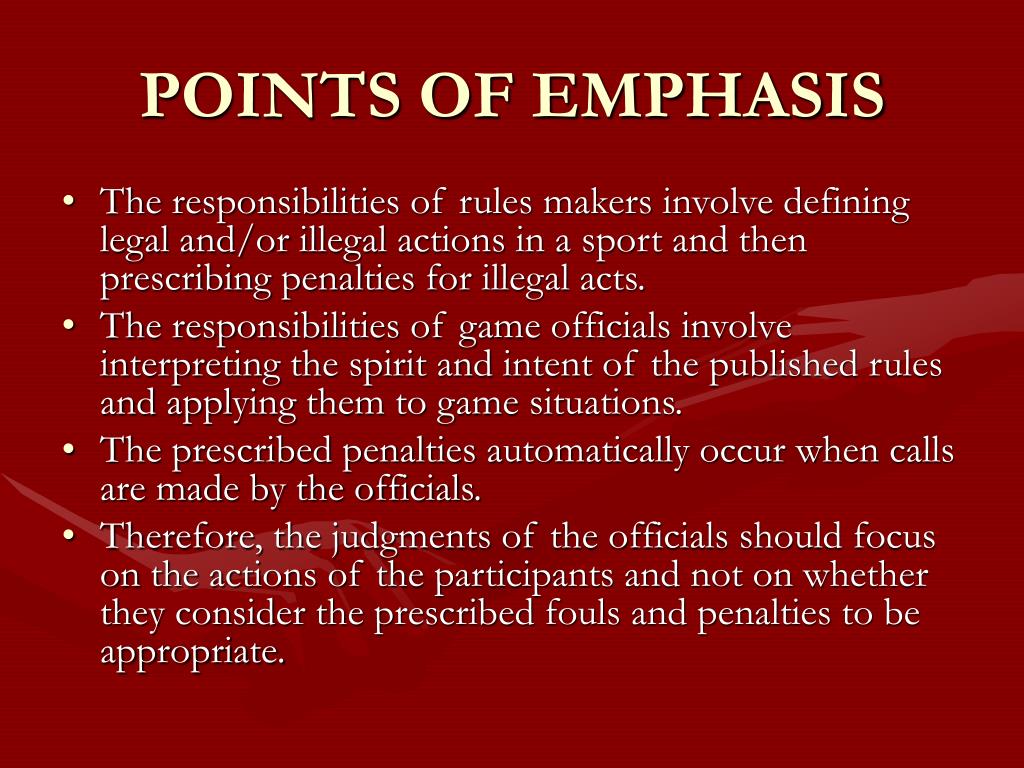 PPT - NFHS FOOTBALL Officials Manual Committee 2005 Points of Emphasis ...