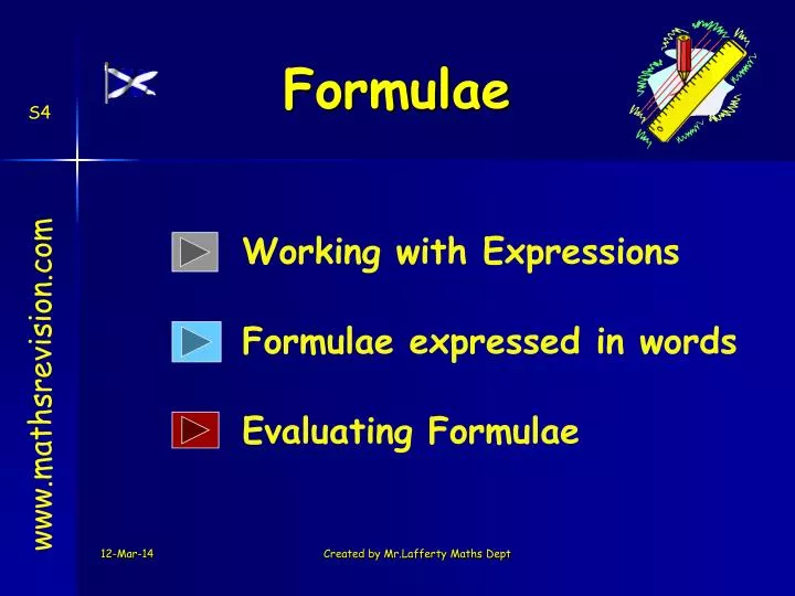 PPT - Formulae PowerPoint Presentation, free download - ID:339552