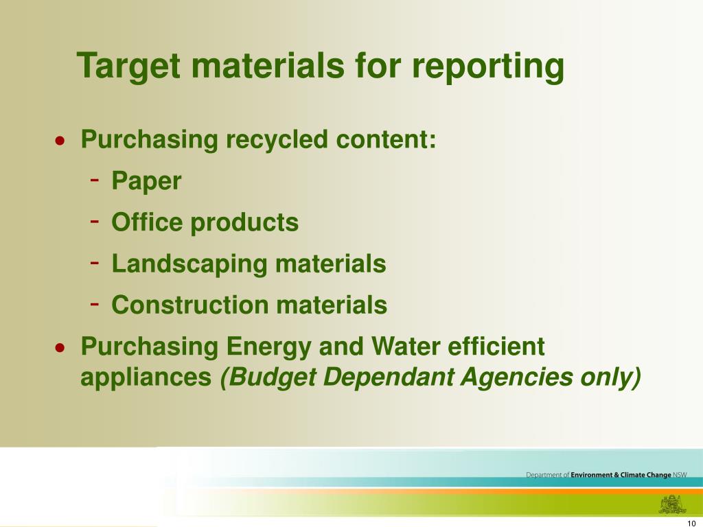 PPT - NSW Government Sustainability Policy Waste Reduction & Purchasing ...