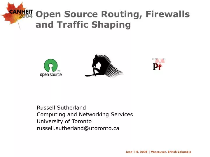 PPT - Open Source Routing, Firewalls and Traffic Shaping PowerPoint ...