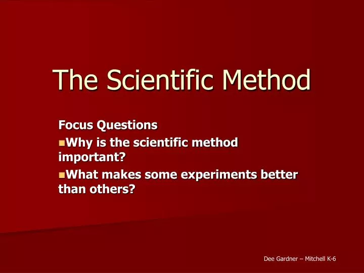 PPT - The Scientific Method PowerPoint Presentation, free download - ID ...