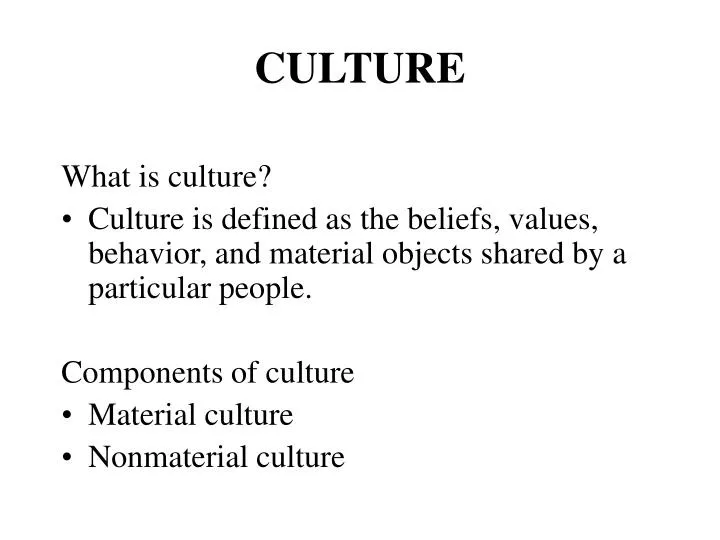 PPT - CULTURE PowerPoint Presentation, free download - ID:342140