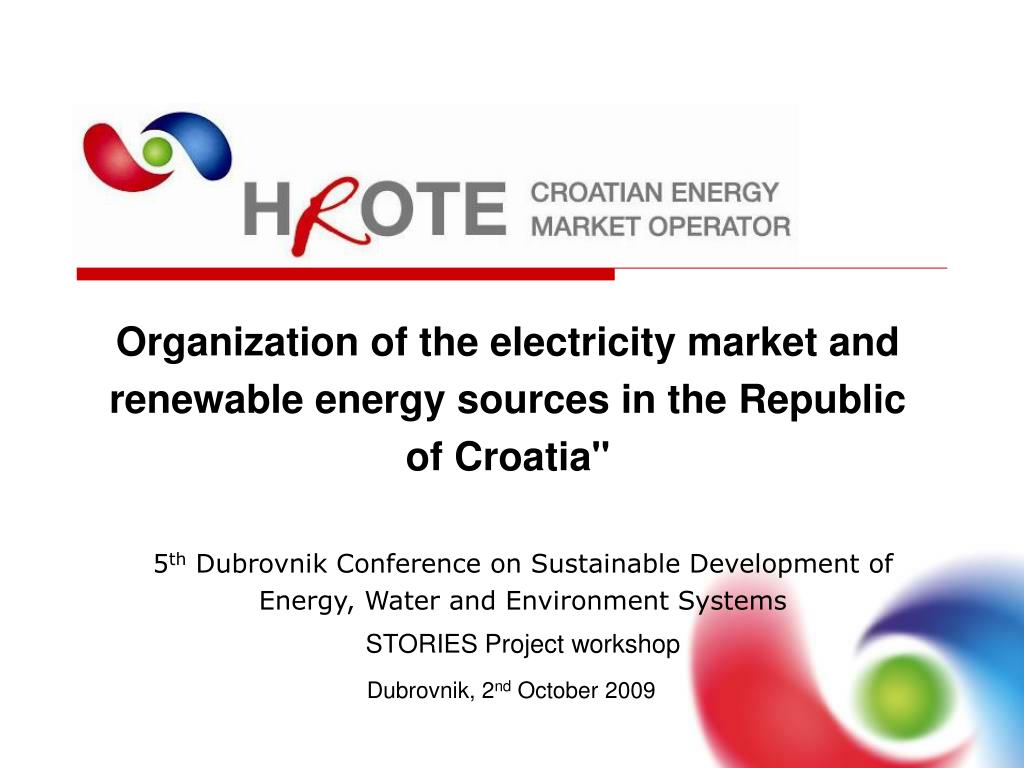 PPT - Organization of the electricity market and renewable energy ...