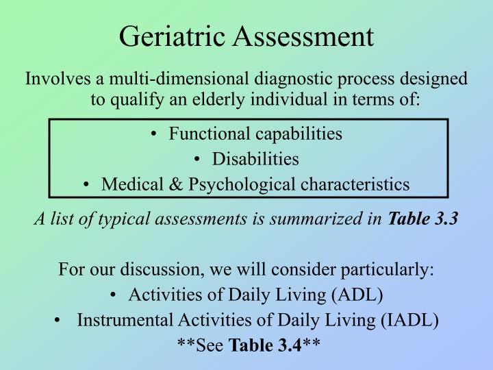 PPT - Functional Assessment of the Elderly PowerPoint Presentation - ID ...