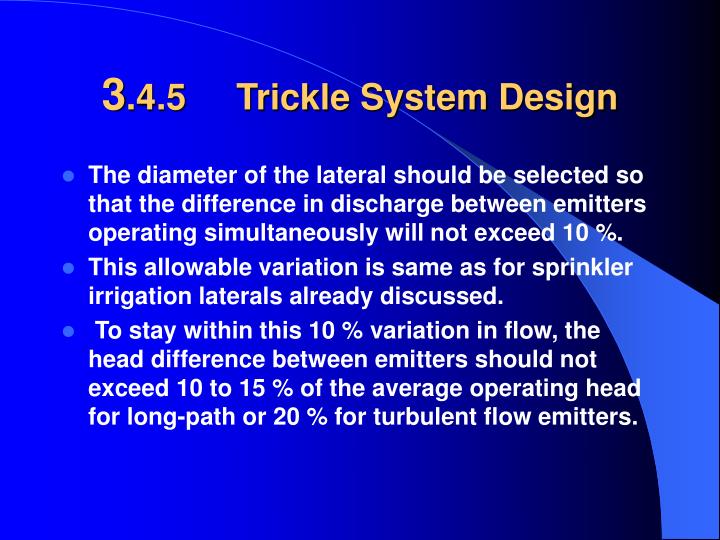 PPT - CHAPTER THREE: IRRIGATION METHODS AND DESIGNS PowerPoint ...