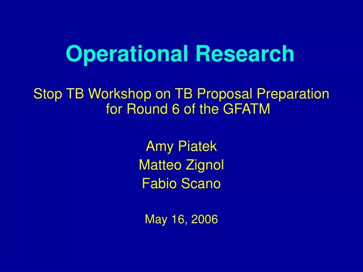 PPT - Operational Research PowerPoint Presentation, free download - ID ...