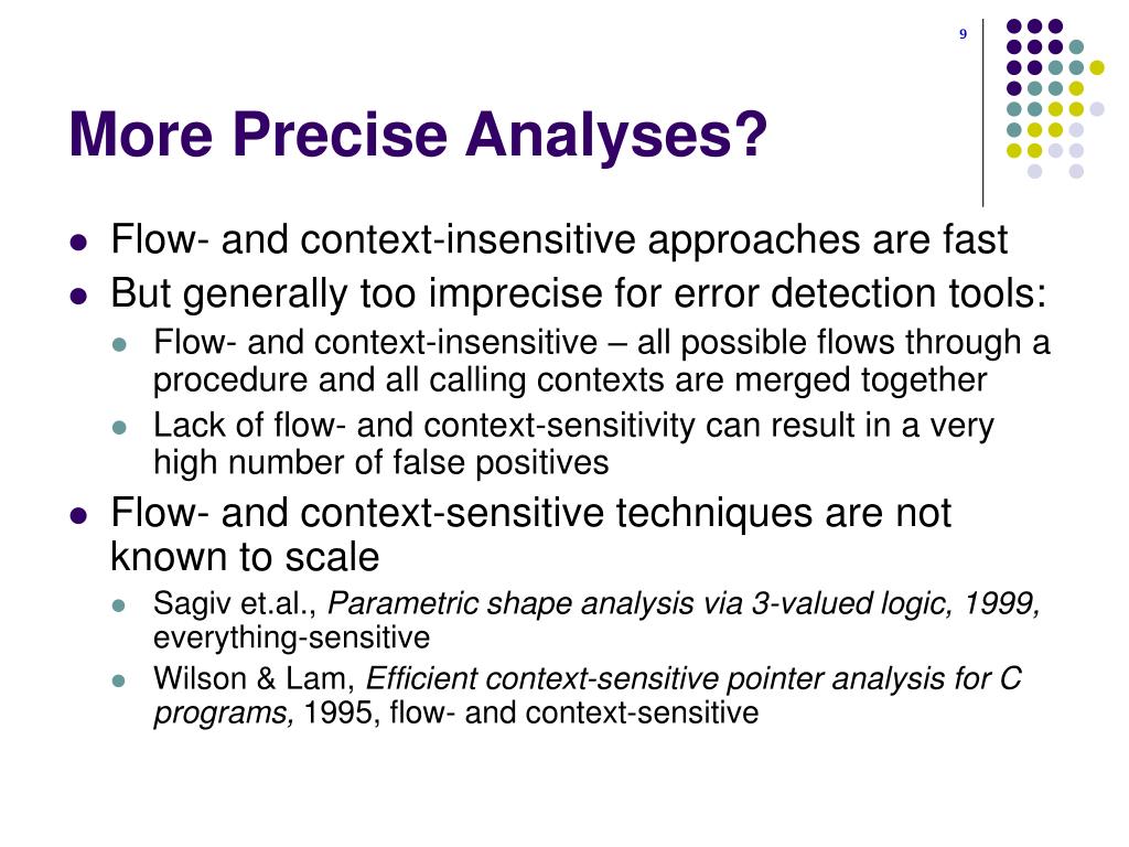 Ppt Tracking Pointers With Path And Context Sensitivity For Bug Detection In C Programs
