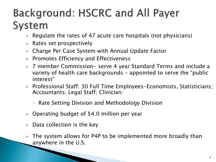 PPT - Steve Ports and Dianne Feeney Maryland Health Services Cost ...