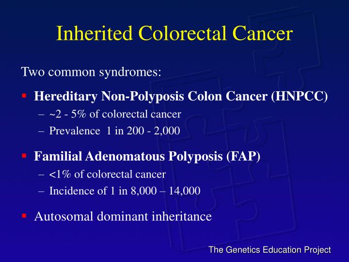 PPT - Hereditary Colorectal Cancer PowerPoint Presentation - ID:346113